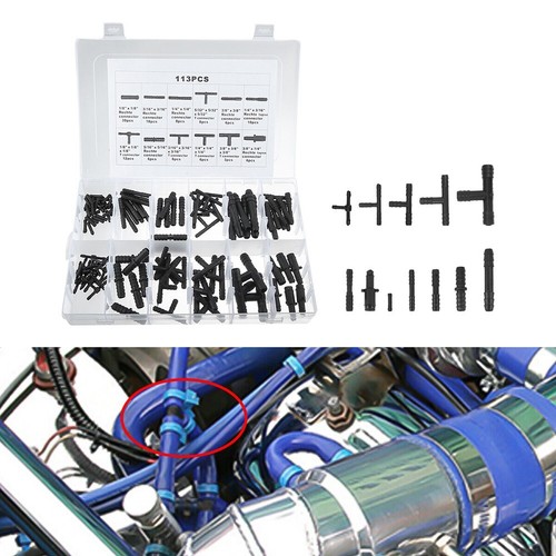 Vacuum Connector Assortment Automotive Vacuum Tubing Connector Tee Kit ...