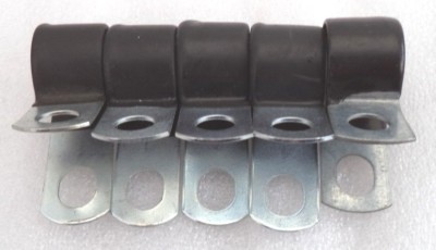 (5) Vinyl Coated Steel Loop 3/4"-3/8" Hose/Cable Clamps, p/n 3/4-12 | eBay