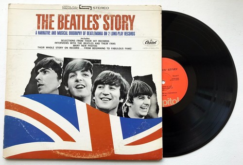 THE BEATLES STORY - 2-Lp 1976 Capitol orange label Winchester press ...
