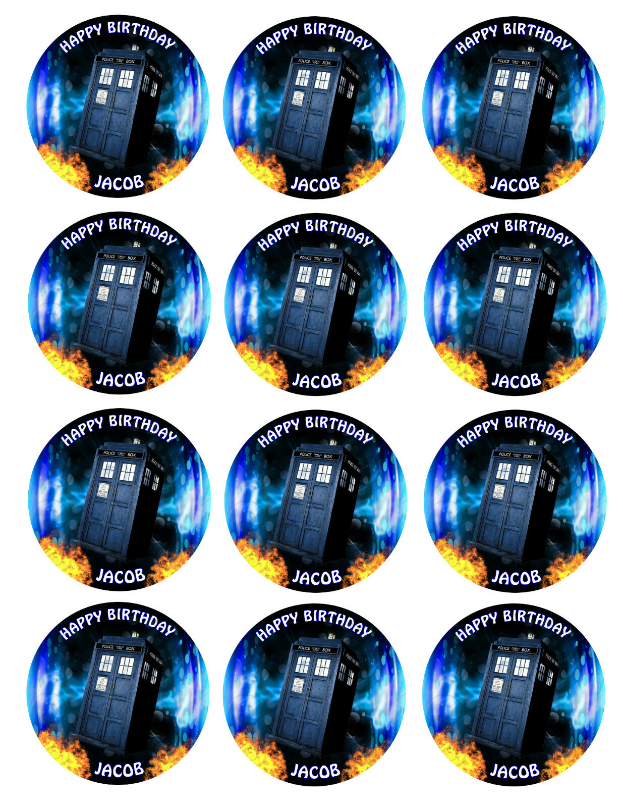 DOCTOR WHO Party Edible Cake topper image decoration | eBay