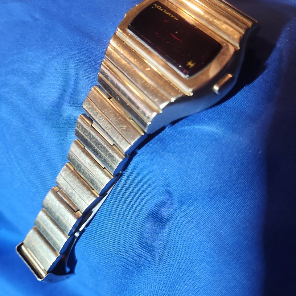1974? Hamilton QED 10K gold watch Pulsar 955 Kojak Works READ Omega QTC ...