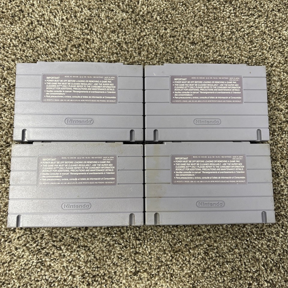 Super Nintendo SNES Game Lot Of 4 Tested | eBay
