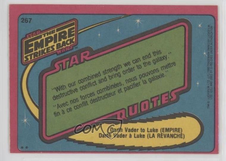 1980 O-Pee-Chee Star Wars: The Empire Strikes Back Princess Leia Organa ...