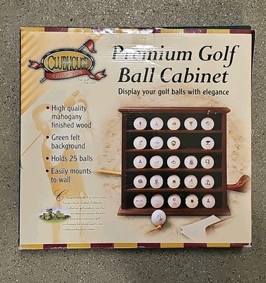 Clubhouse Collection Golf Ball Cabinet (Holds 25 Golf Balls) Open Box ...