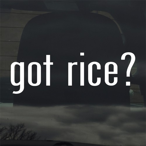 Got Rice? Custom Vinyl Sticker Decal Cooking Vegan Fried Food Chef ...