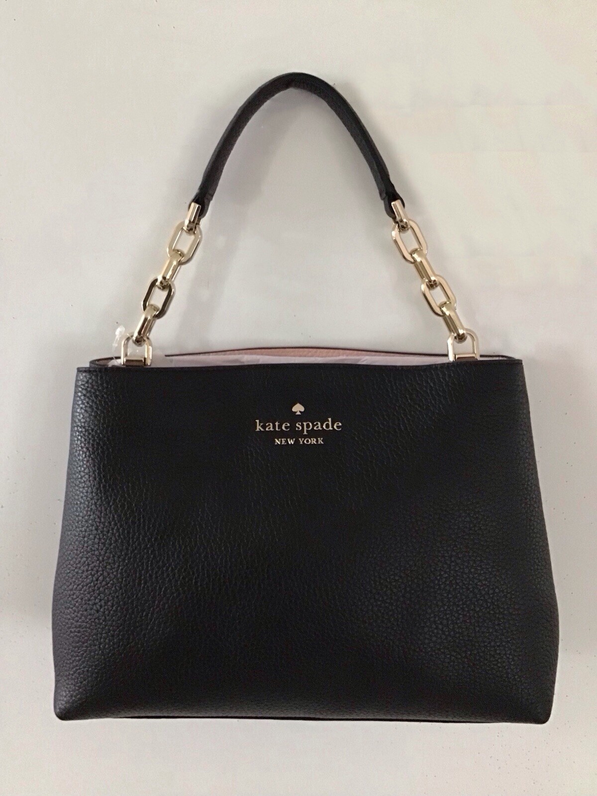 Kate Spade Satchel Shoulder Bag Aubrey Black Gold Chain Reg $379 NWT | eBay