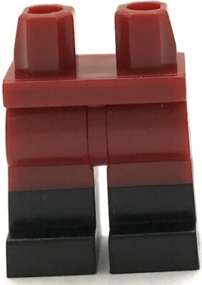 Lego New Minifigure Pants Dark Red Legs with Molded Black Lower Legs ...