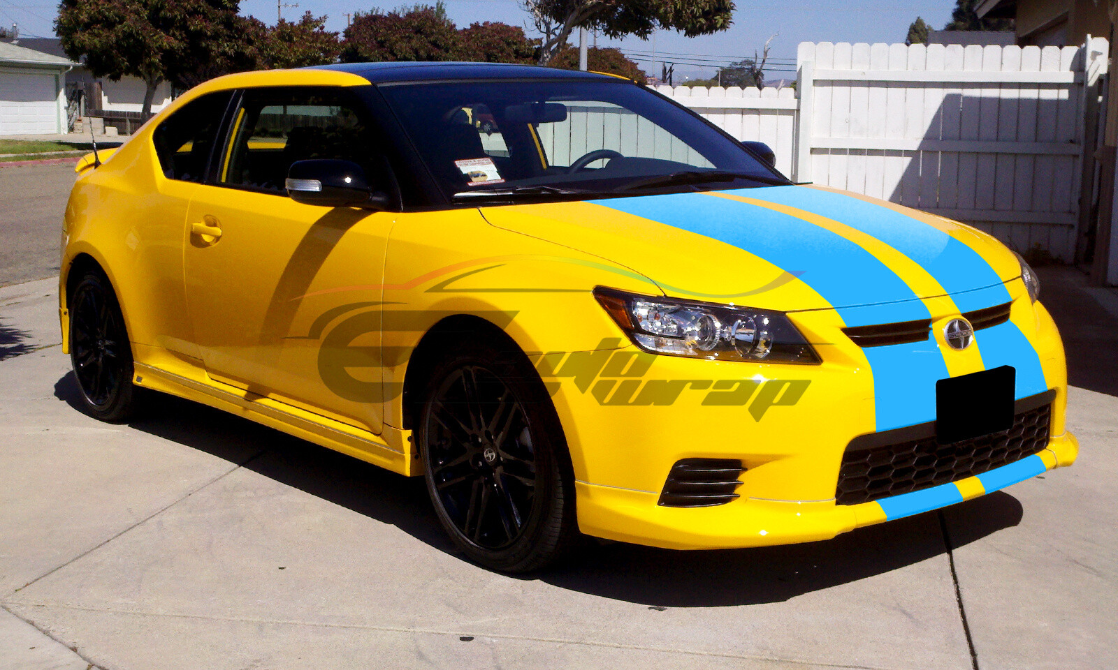 Matte Color Racing Stripes Vinyl Wrap Decal For Scion TC Sticker 25FT ...