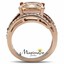 6.85 Ct Princess Cut Champagne Zirconia Rose Gold Plated Cocktail Ring ...
