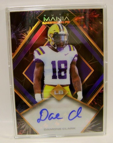DAMONE CLARK #7 /10 AUTO FOOTBALL WILD CARD AUTO MANIA AMERICAN 2022 | eBay