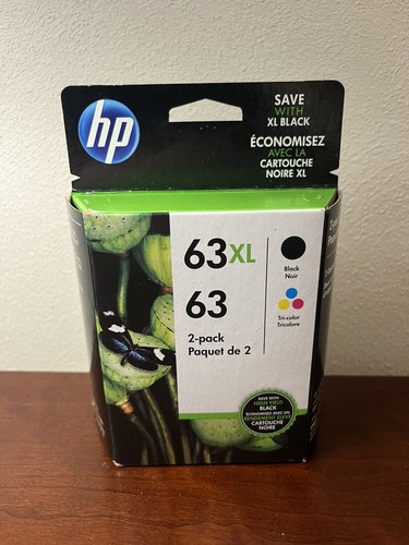 Genuine HP 63XL Black & 63 Tri-color Ink Cartridges Combo Exp 4/2021 | eBay