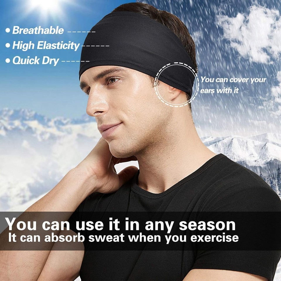 Mens Running Headband,5Pack,Mens Sweatband Sports Headband for Running ...