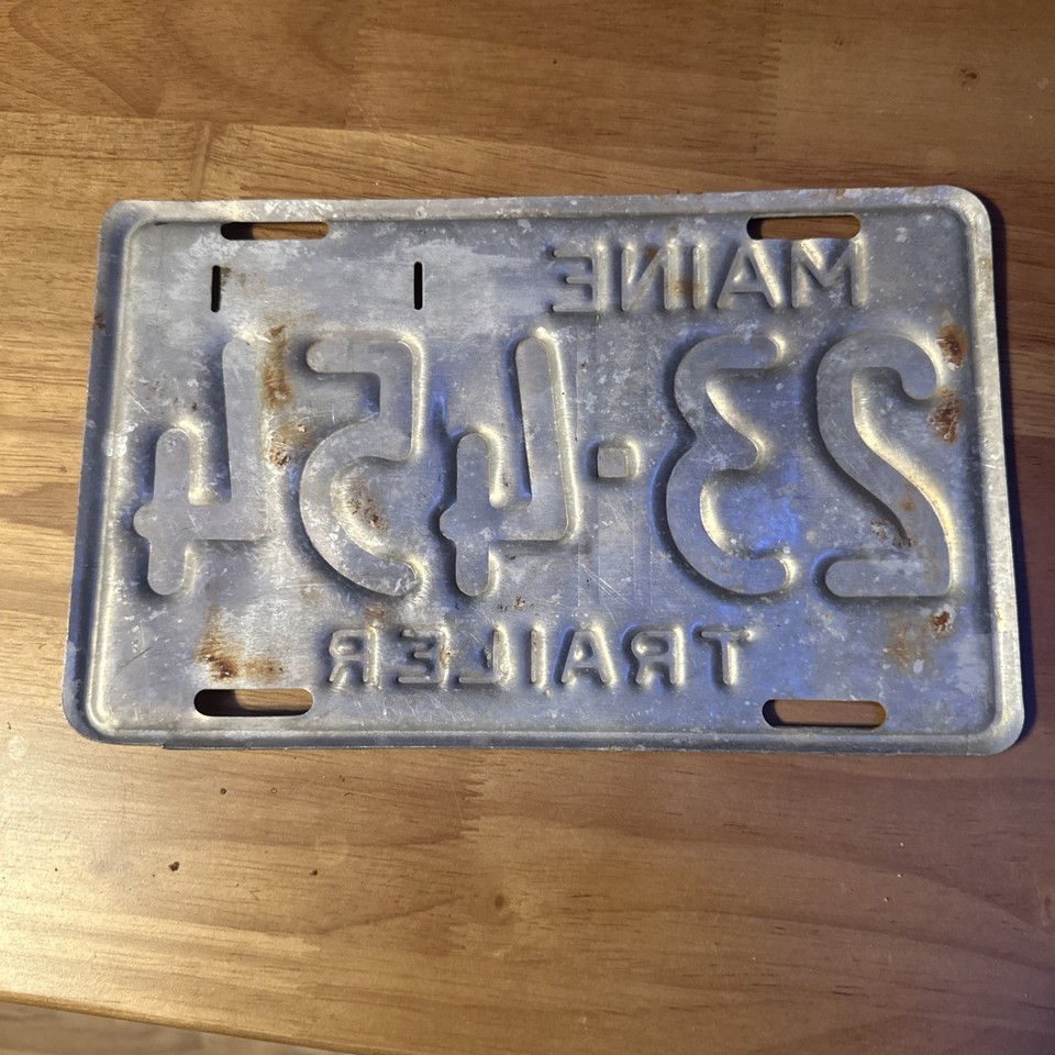 Vintage Automobile 1950’s Maine Trailer License Plate 23-454 Truck ...