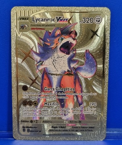 Pokemon Lycanroc VMAX PS320 Dynamax 092/203 Gold Spanish Card | eBay