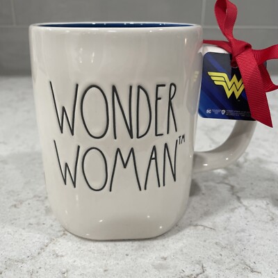 WONDER WOMAN Rae Dunn Mug DC Comics Blue Interior Mother’s Day Mom NEW ...