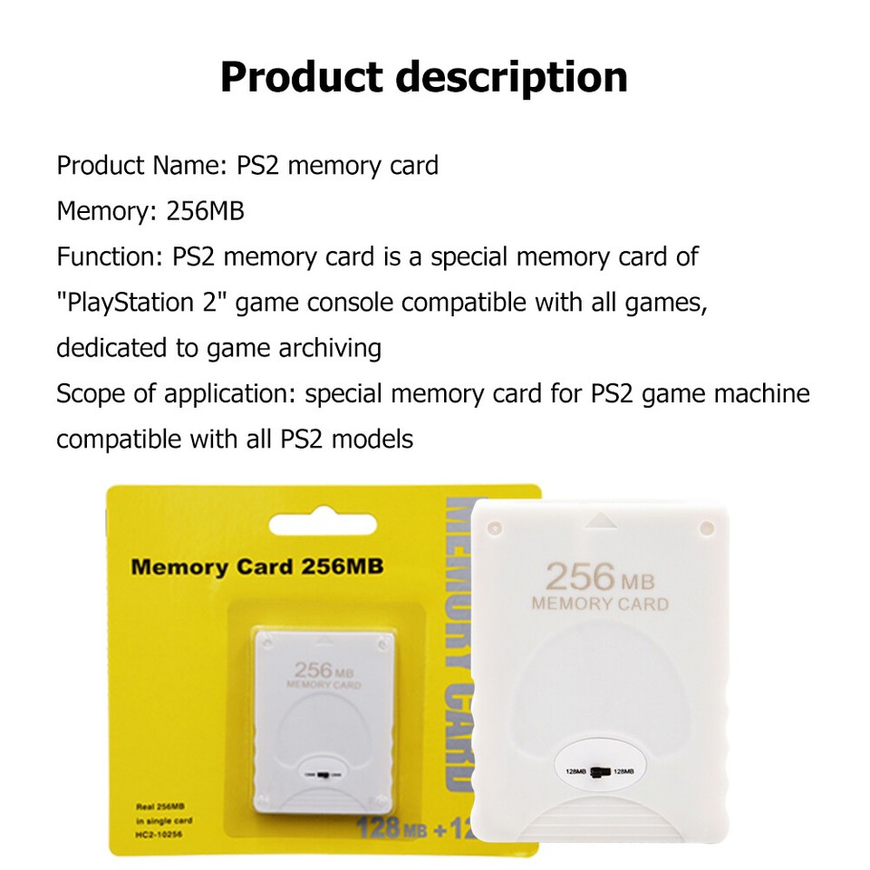 256MB Game Console Memory Card for Sony PlayStation 2 PS2 Data Storage ...