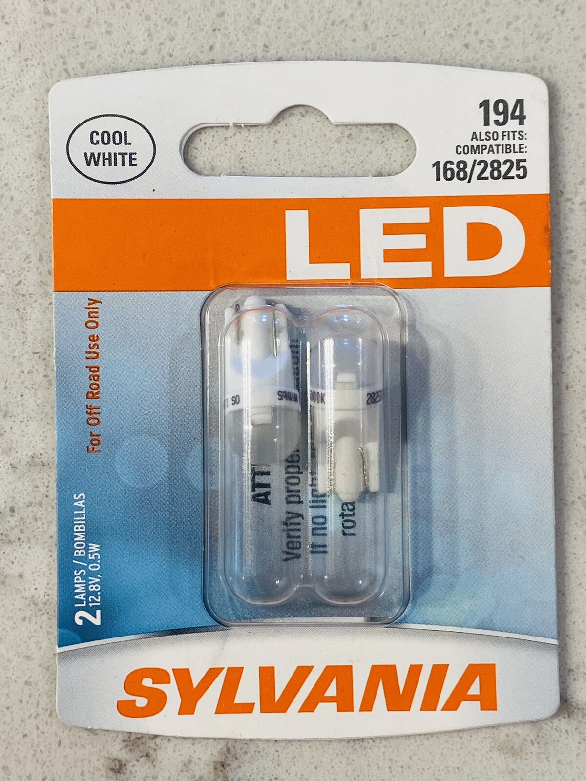 SYLVANIA - 194 T10 W5W LED White Mini Bulb - Bright LED Bulb Compatible ...