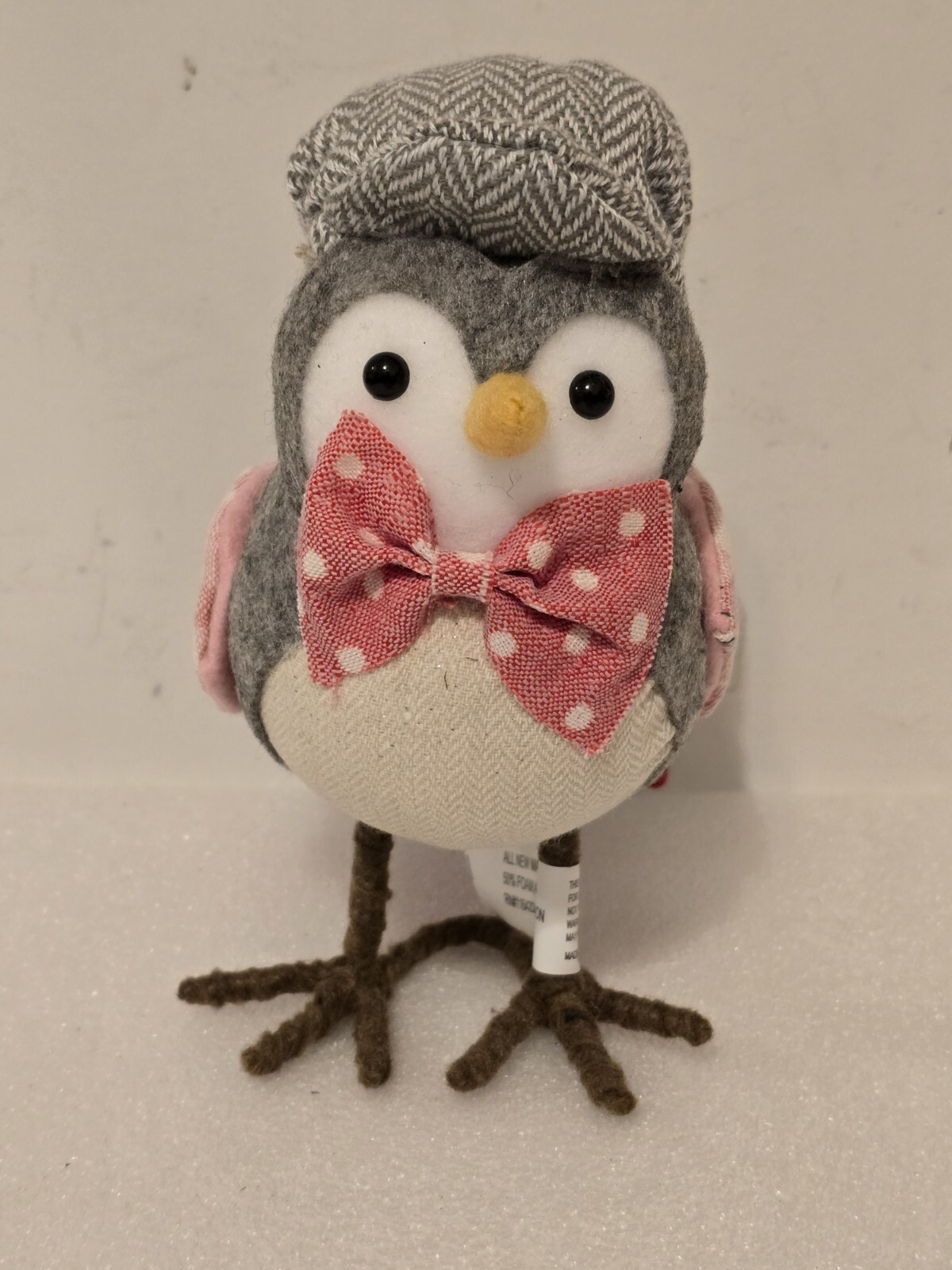 Target Wondershop Featherly Friends Bird Gray Hat Red Pink Bowtie White ...