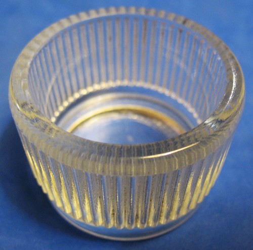 Glass Fine Ribbed Open Salt Cellar or Sm Dresser Jar Unknown Pattern ...