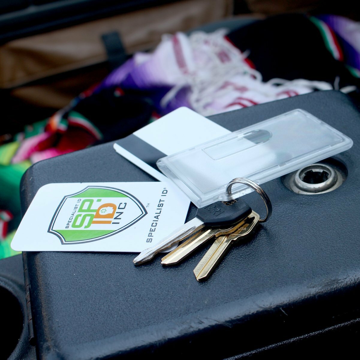 Multi Card ID Badge / Fuel Card Holder with Keyring - Rigid - By ...