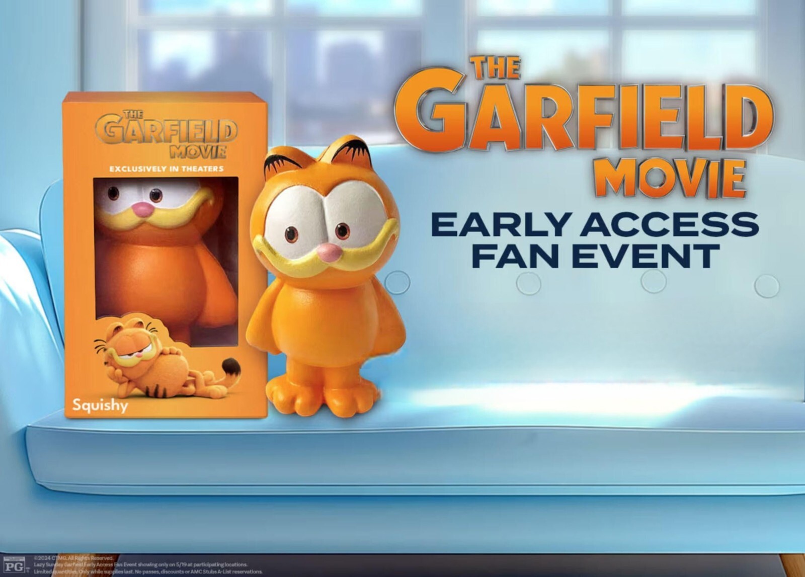 The Garfield Movie AMC Early Access Fan Event Garfield Squishy only on ...