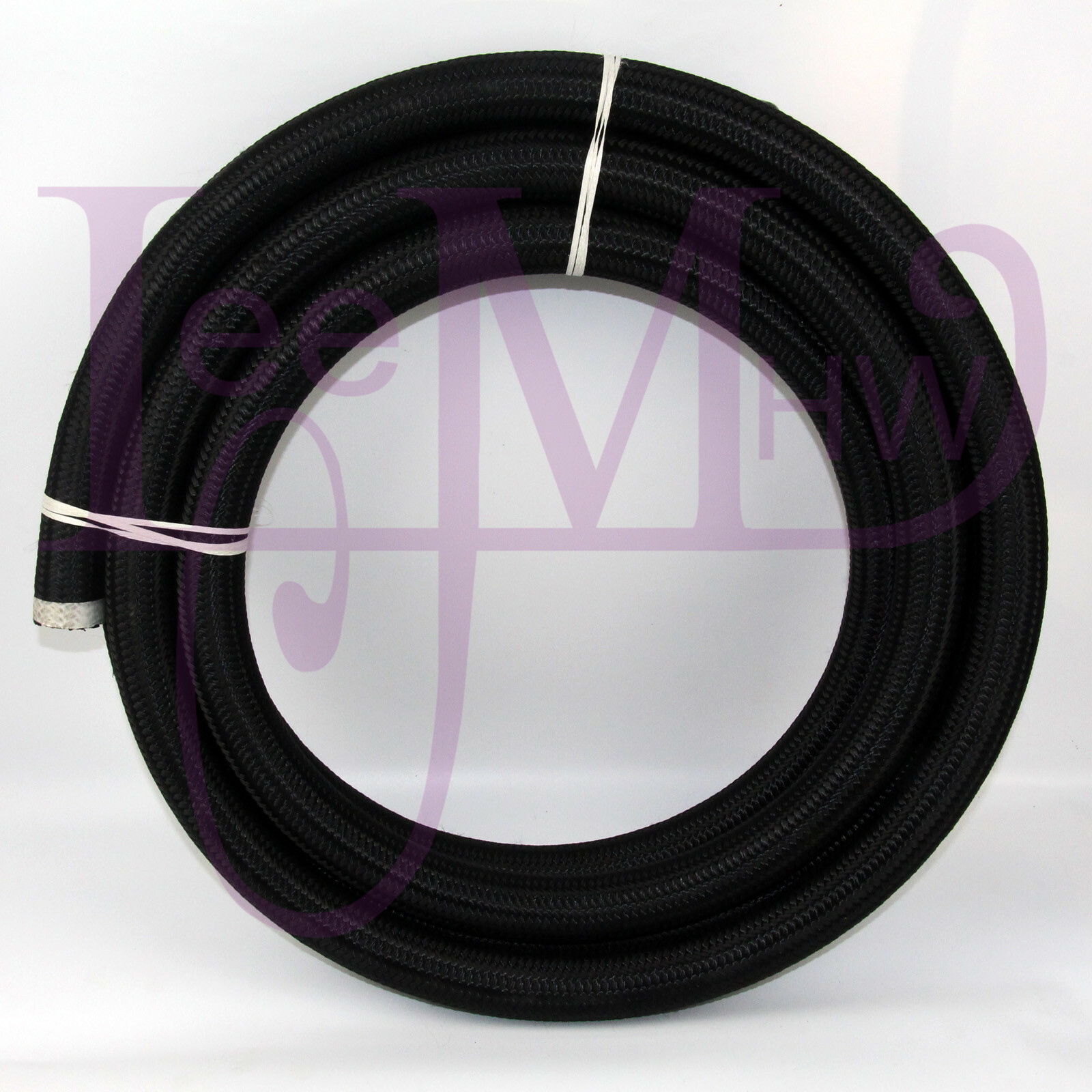 AN16 16AN NYLON BRAIDED NBR INNER OIL FUEL GAS LINE HOSE Radiator BLACK ...