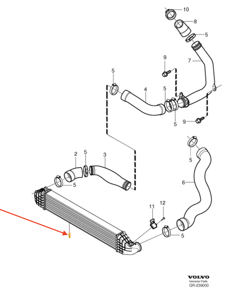 VOLVO C30 2.0 DIESEL INTERCOOLER 31338118 for sale online | eBay