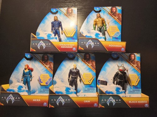 New Set 5 Spin Master Aquaman Stealth Suit, Black Manta, Orm, Mera 4 ...