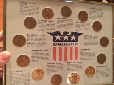 Rugged Americans coin collection,Wild Bill Hickok,Kit Carson,Blackhawk ...