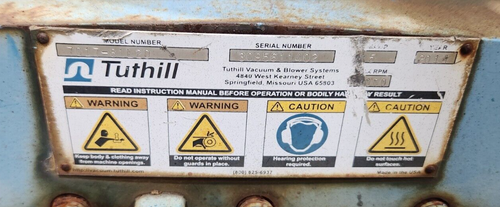 😎 TUTHILL 10" ROTARY LOBE BLOWER 3000 RPM MAWP 15 2 3/8" DIA 7017-81L2D ...