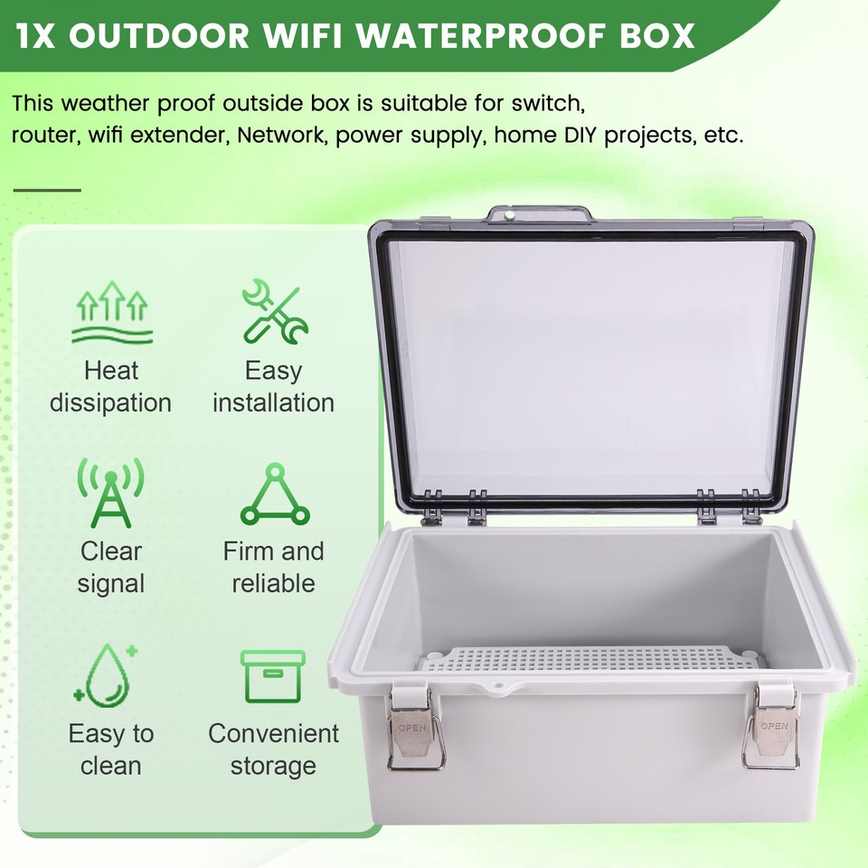 Outdoor WiFi Enclosure Weatherproof Locking Outdoor WiFi Box Router1424 ...