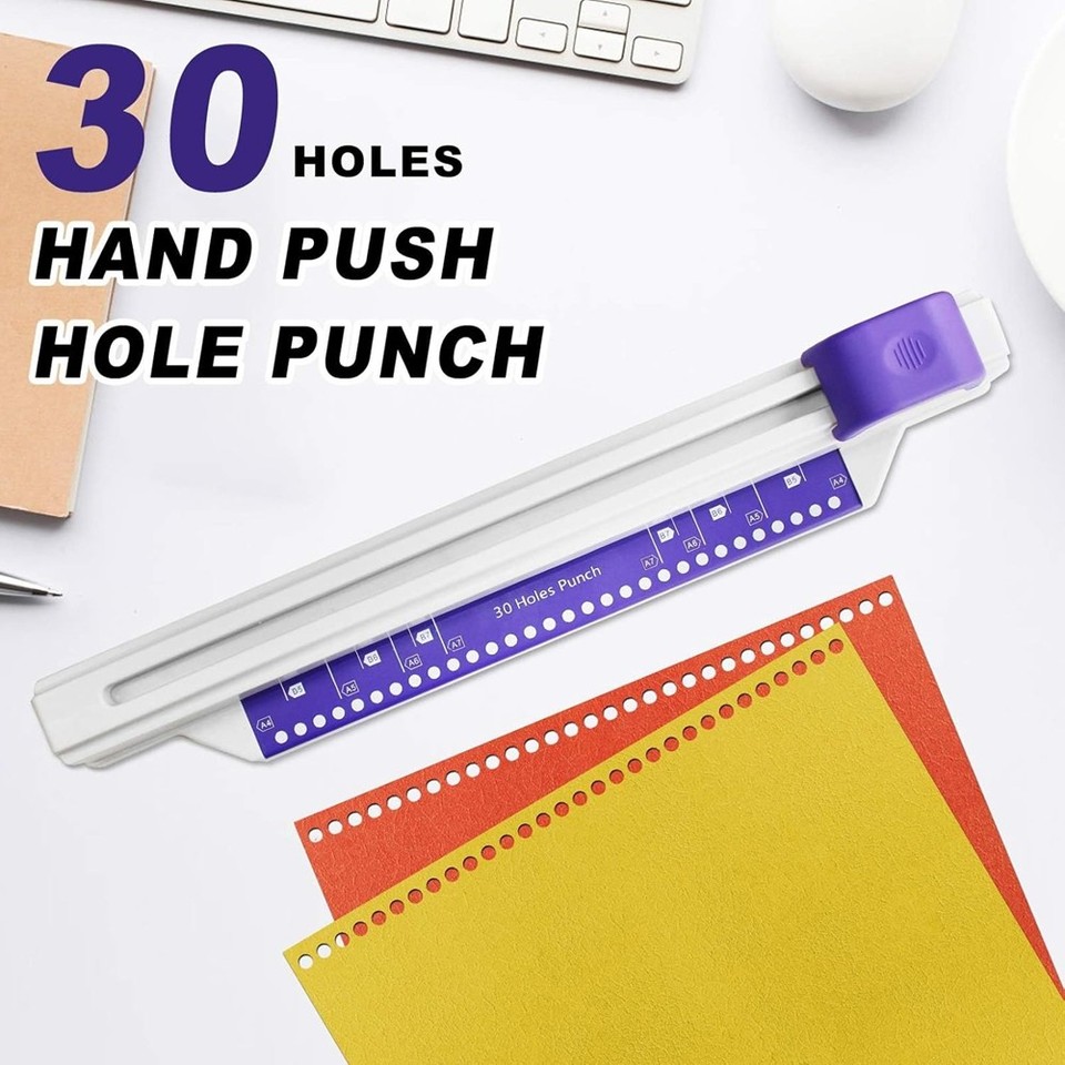 Hand Push Binder, 30 Hole Binder Machine, Coil Binder, Home Desktop ...