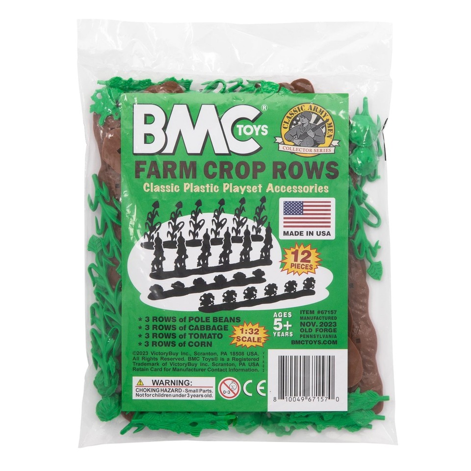 BMC Classic Marx Farm Crop Rows - 12pc Plastic Corn & Vegetable Field ...