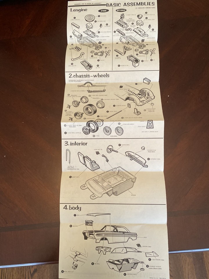 Vintage Annual AMT 1965 Ford Falcon Sprint Model Kit Instructions Sheet ...