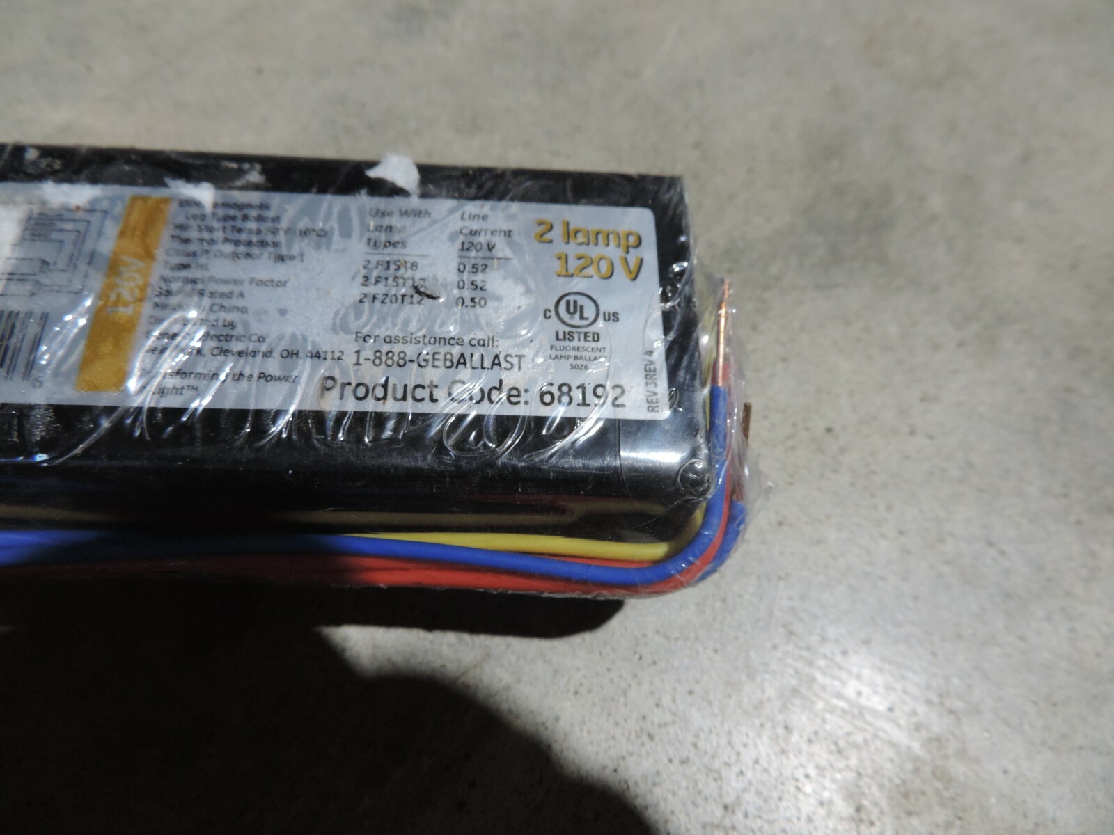 GEM220TS120/2-DIY Manufactured by GENERAL ELECTRIC Ballast 120VAC 60HZ ...