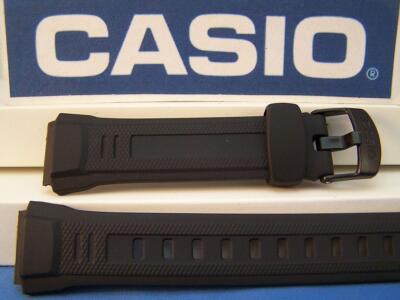 Casio Watch Band WV-58. Black Resin Wave Ceptor Strap | eBay
