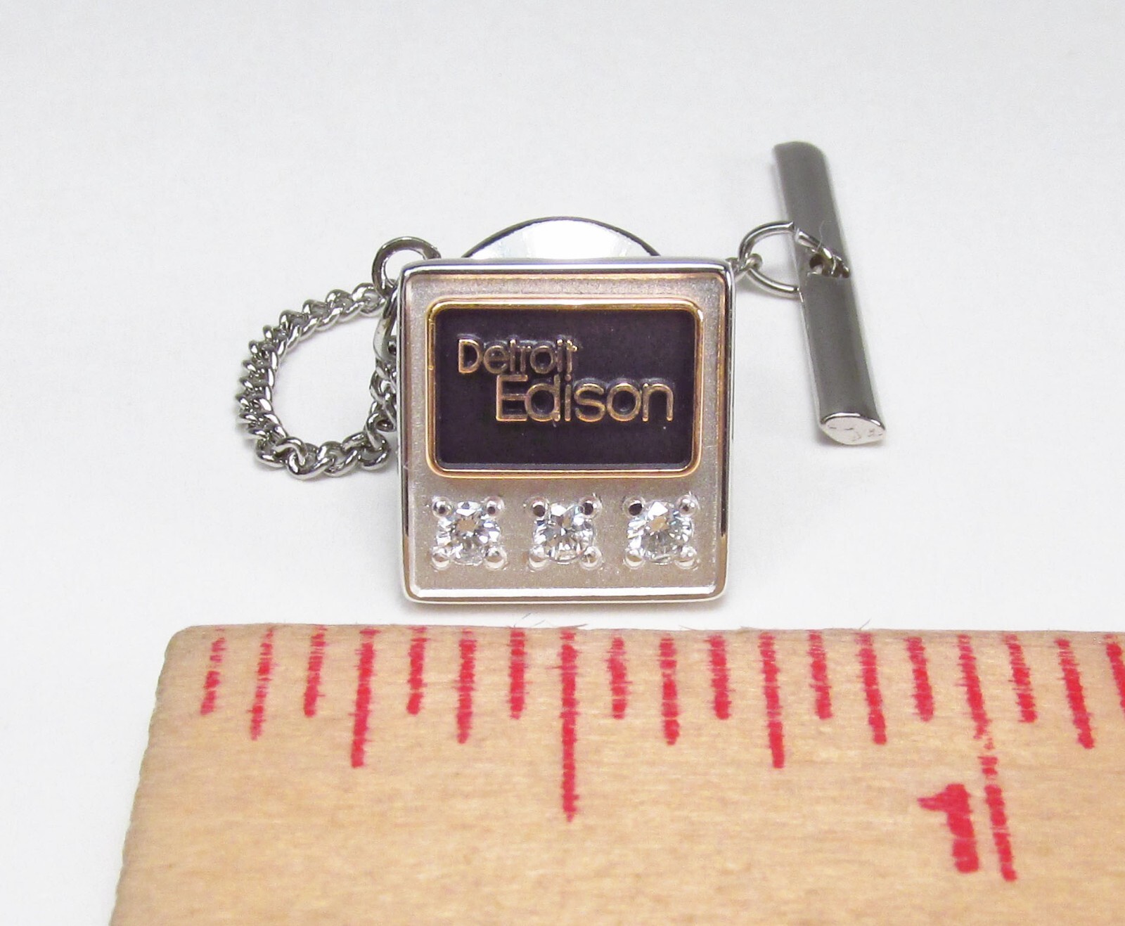 Vintage 1980s Detroit Edison Electric USA 10K Gold Diamond Service ...