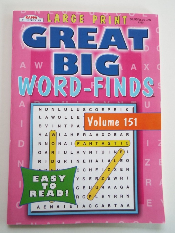 Pick-N-Choose Large Print Great Big Word Finds Hunt Search Volumes: 134 ...