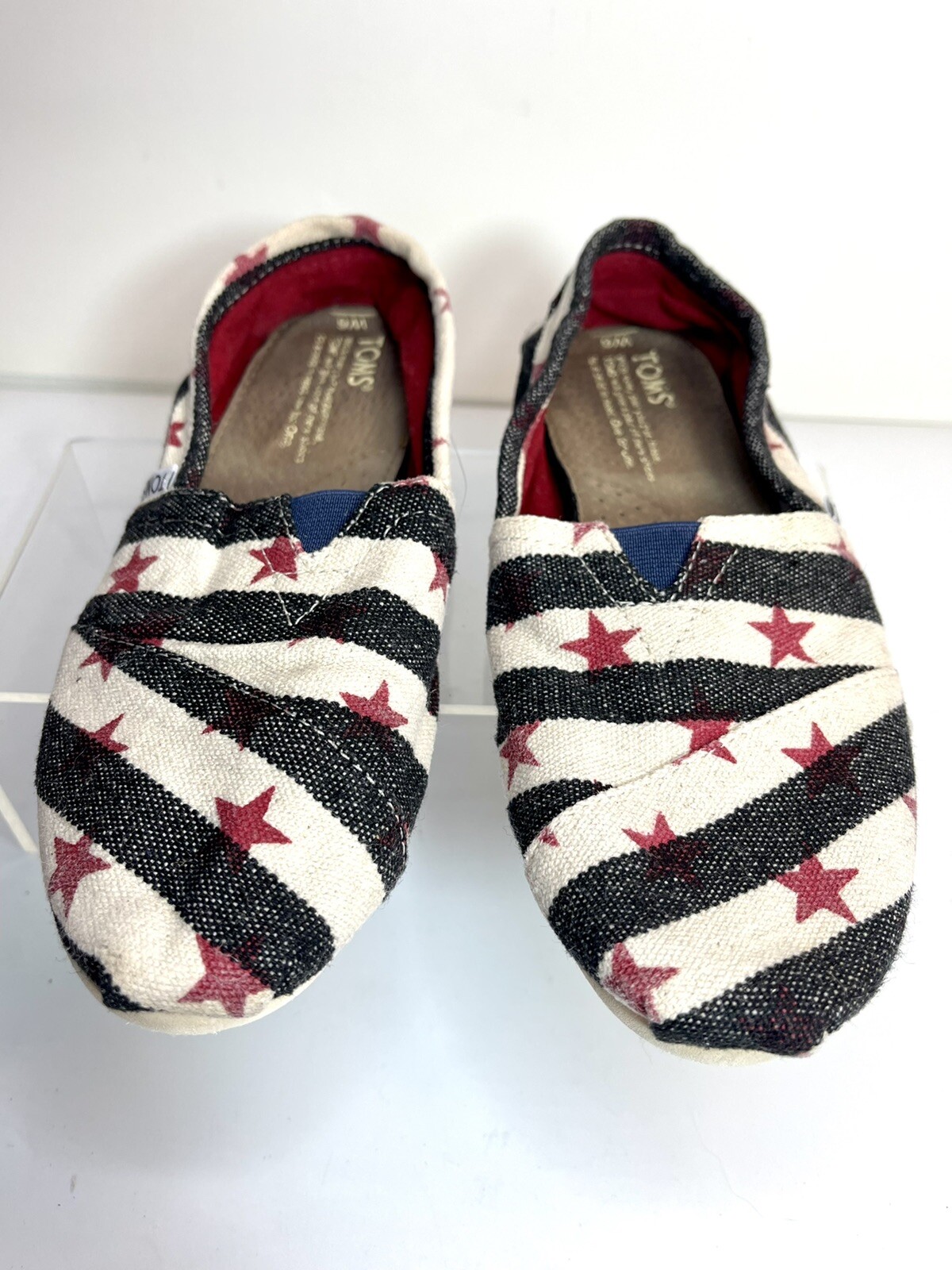 TOMS American Flag USA Stars & Stripes Canvas Flats … - Gem