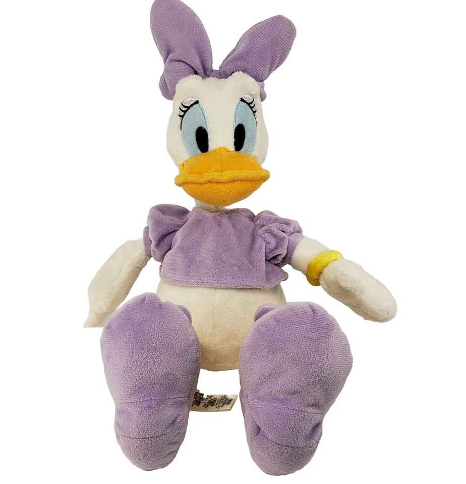 Disney Daisy Duck Plush Stuffed Animal Plush Toy COLLECTIBLE Purple Bow ...
