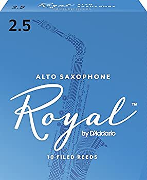 Rico Royal Lead Alto Saxophone Reeds Strength 2.5, 10 Pieces, RJB1025 ...