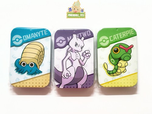 Mewtwo Omanyte Caterpie New Mini Tin Scarlet Violet Simplified Chinese ...