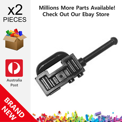 2x Genuine LEGO™ Black Minifigure Radio with Detailed Grille 19220 ...