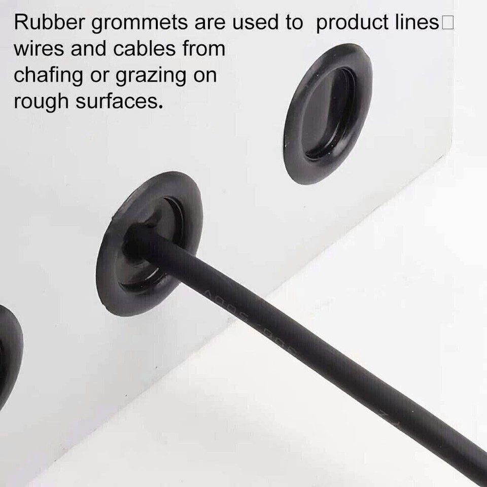 170PCS Rubber Grommet Electrical Wiring Gasket Assortment Firewall Hole ...