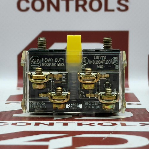 800T-XA | Allen Bradley | Contact Block, 1 N.O. /1 N.C., 600VAC, Opened ...