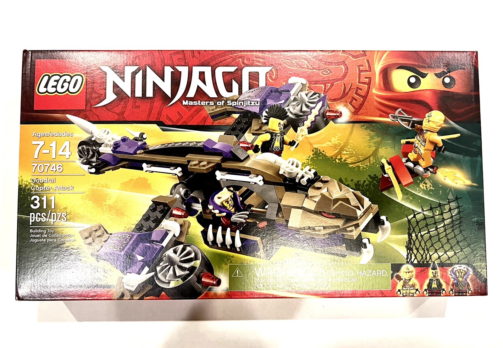 LEGO NINJAGO: Condrai Copter Attack (70746) New Creased RARE Skylor ...
