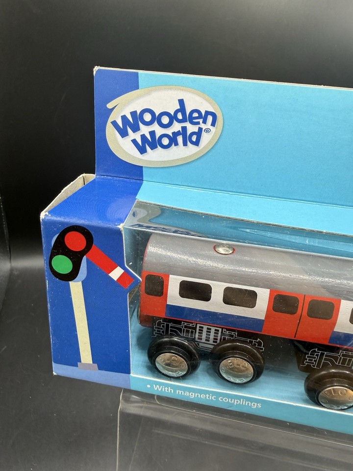 ELC Wooden World London Underground Tube Toy Train Engine For Railway ...