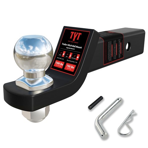 Trailer Hitch Ball Mount with 2 Inch Ball & Pin, Fits 2" Receiver ...