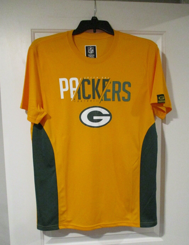 NFL Team Apparel Men's Green Bay Packers Yellow Short Sleeve Shirt Size ...