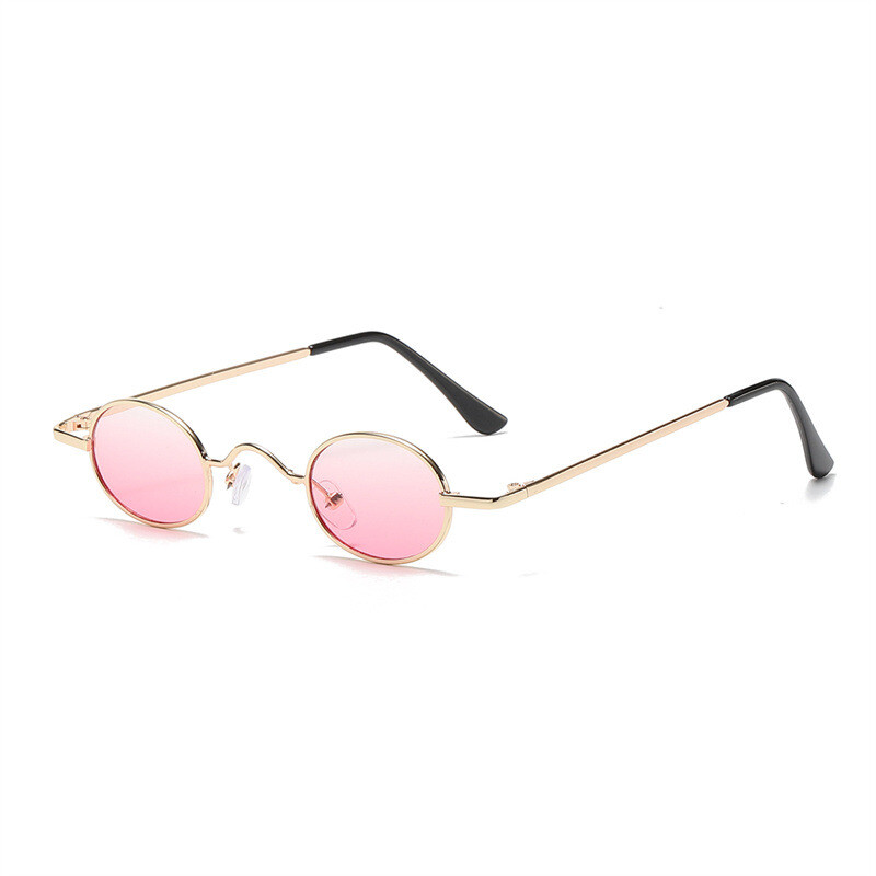 Vintage Small Round Sunglasses Retro Slender Metal Frame Candy Colors ...